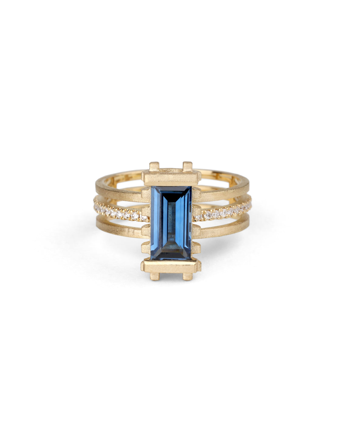 Blue Sapphire Six Strut Prism Ring – Shimell and Madden