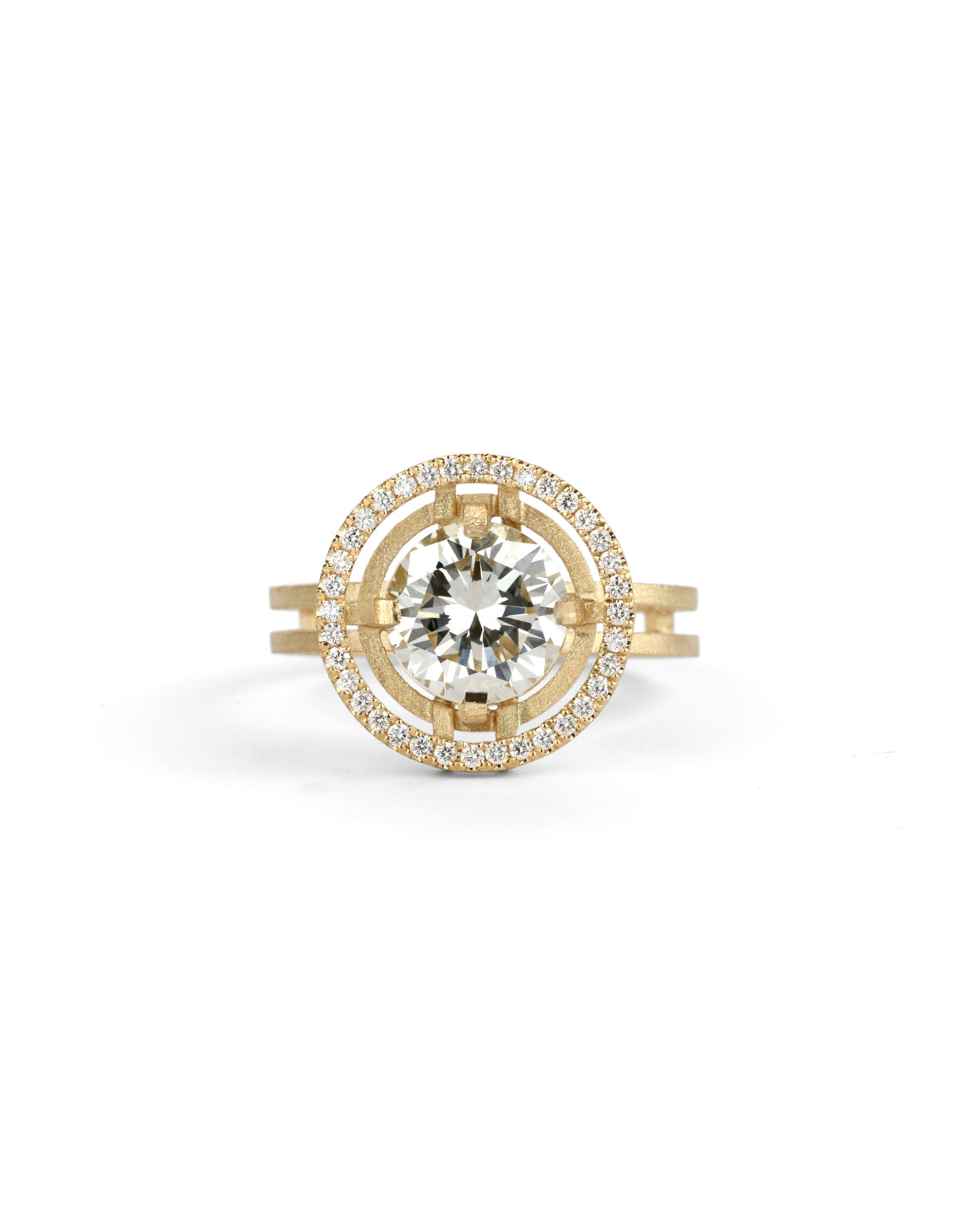 Diamond Two Circle Compass Set ring - square – Shimell and Madden