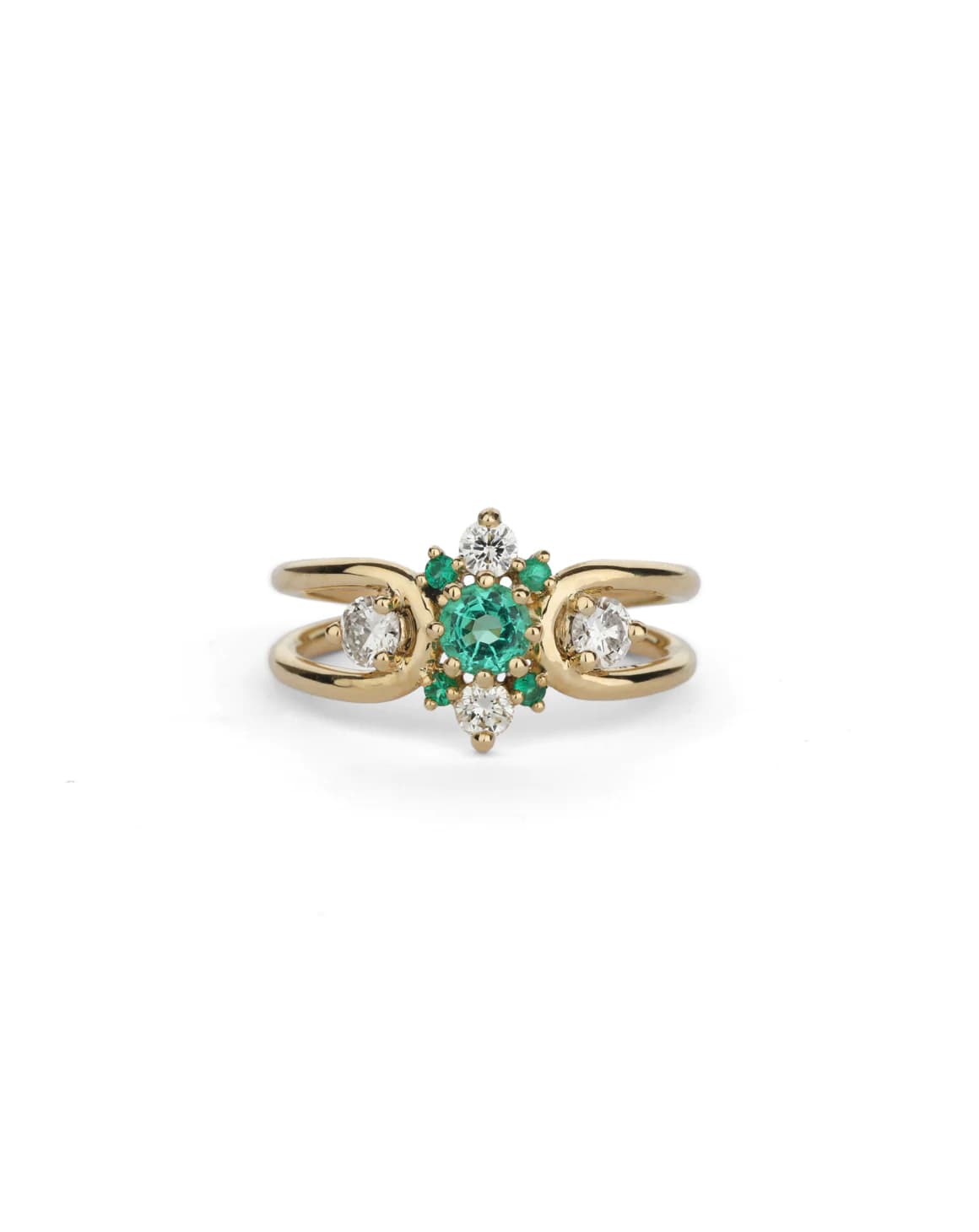 Emerald and Diamond Infinity Ring – Shimell and Madden