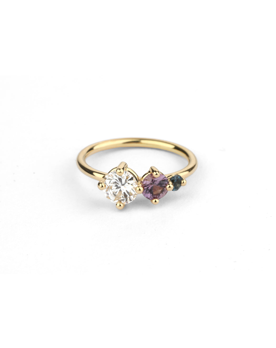 Diamond, sapphire and topaz Round Trio Ring – Shimell and Madden