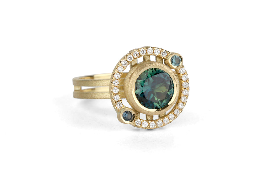 Bi-colour Sapphire Hemi Nova Ring – Shimell and Madden