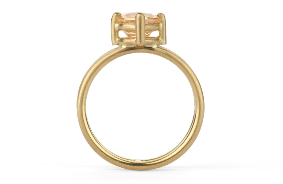 Peach Sapphire Pearshape Split Solo Ring – Shimell and Madden
