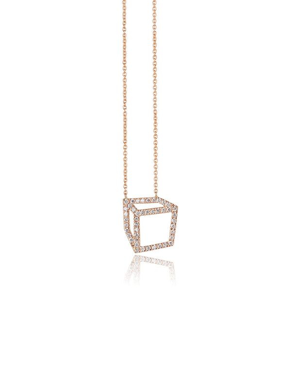 Natural Diamond Cuboid Necklace - 18ct Gold – Shimell and Madden