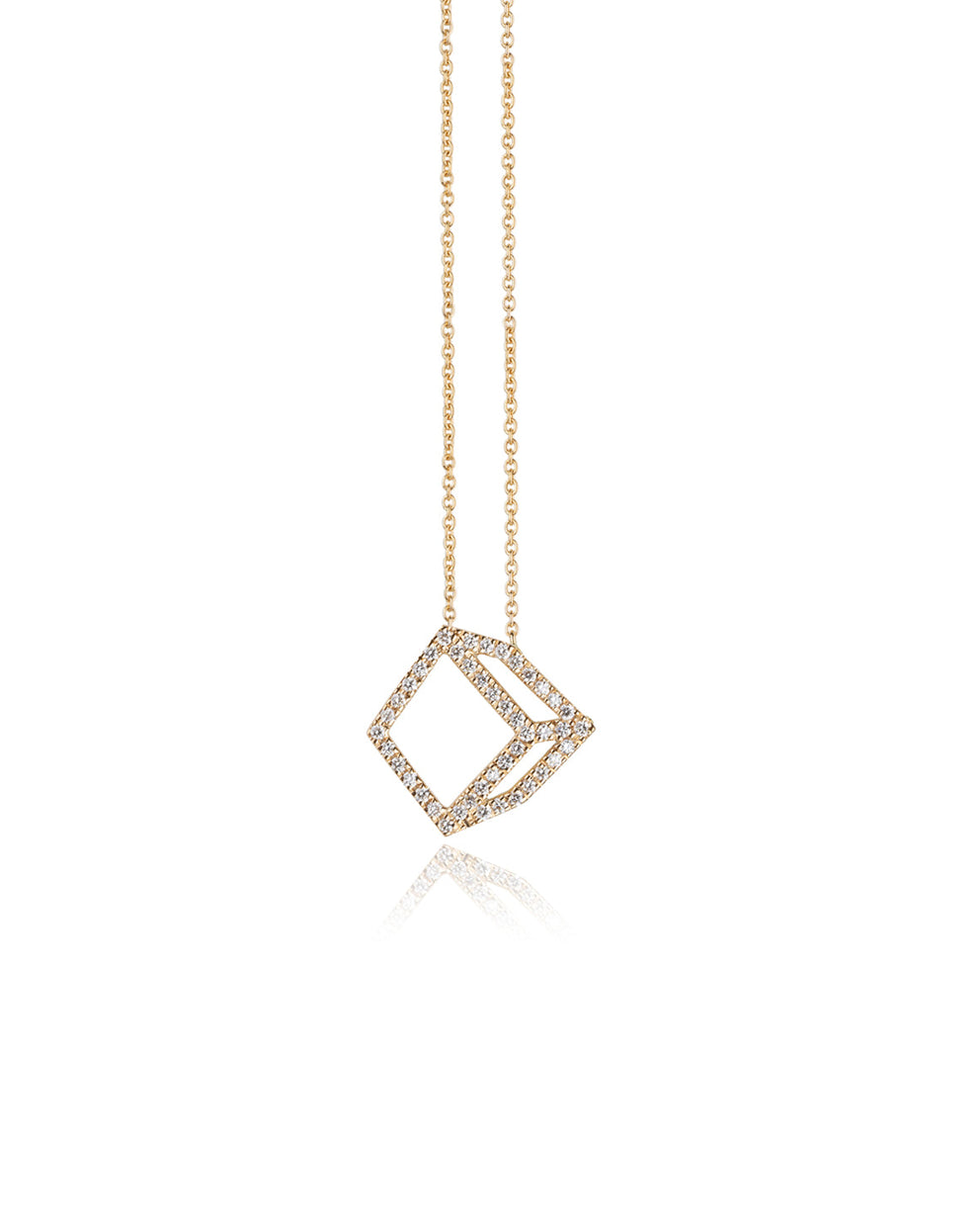 Natural Diamond Cuboid Necklace - 18ct Gold – Shimell and Madden